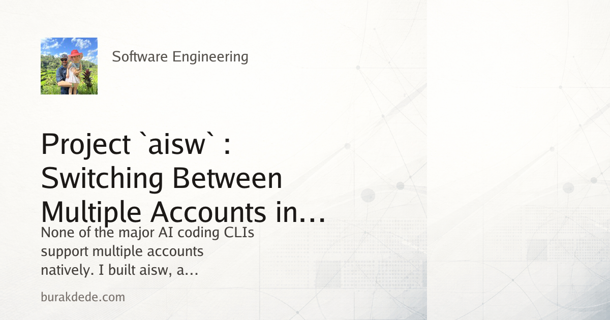 Project `aisw` : Switching Between Multiple Accounts in Claude Code ...